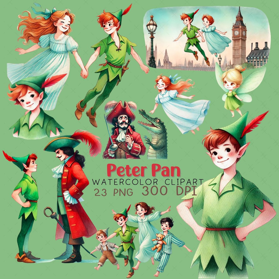 Peter Pan PNG Fairy Tale Clipart Peter Pan Image Files Kid Clipart ...