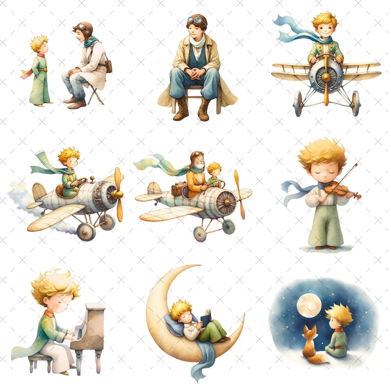 Little Prince Clipart Le Petit Prince Print Little Prince Watercolor ...