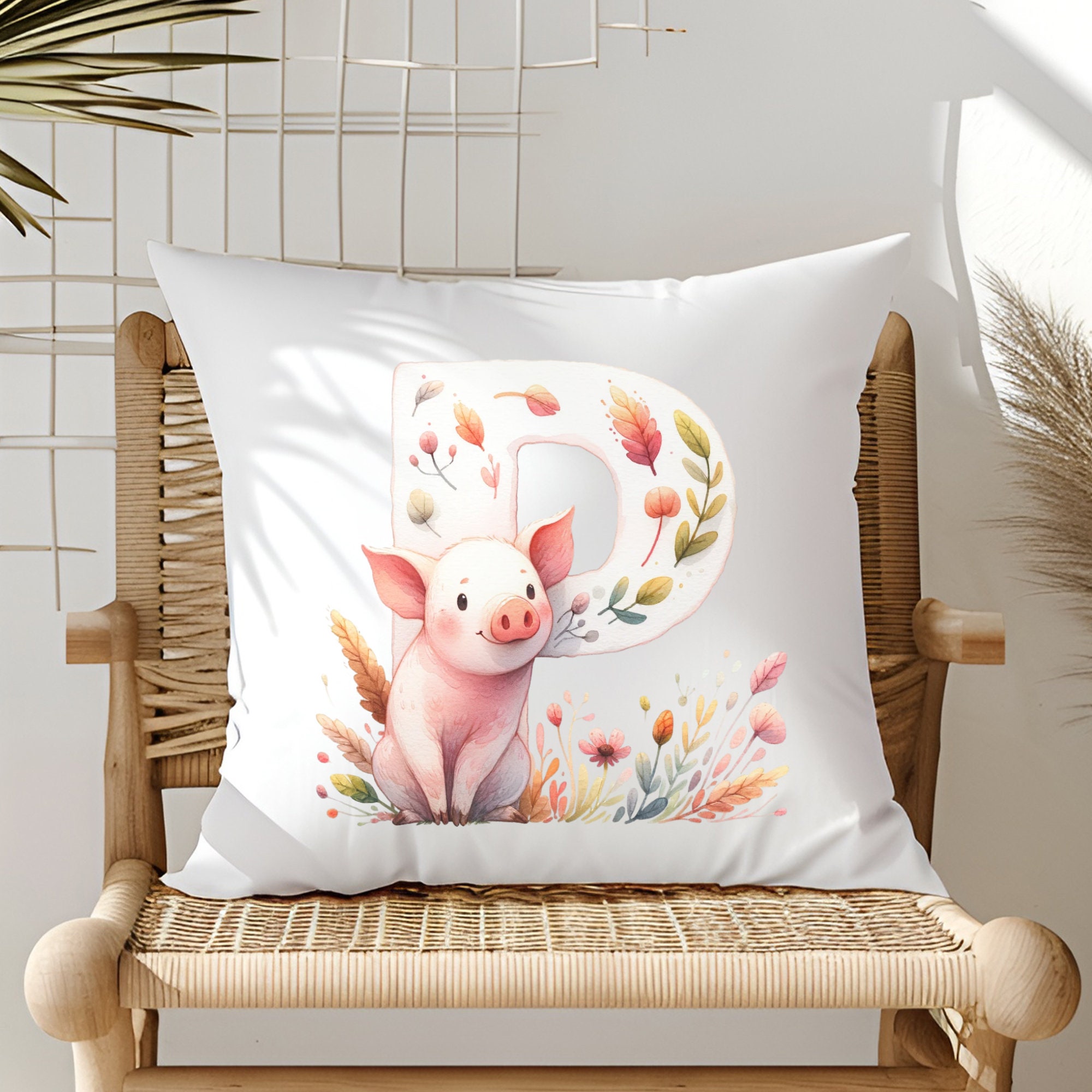 Animal Alphabet Clip Art Watercolor Letter PNG My First Alphabet Image ...