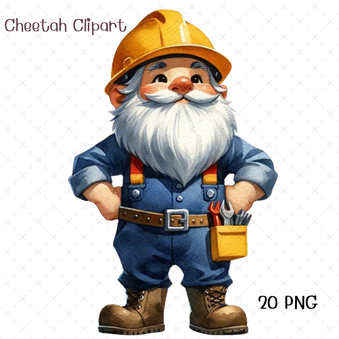 Construction Gnome Clipart Engineer Gnome PNG Gnome Sulimation ...