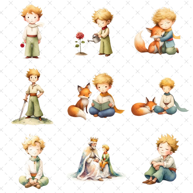 Little Prince Clipart Le Petit Prince Print Little Prince Watercolor ...