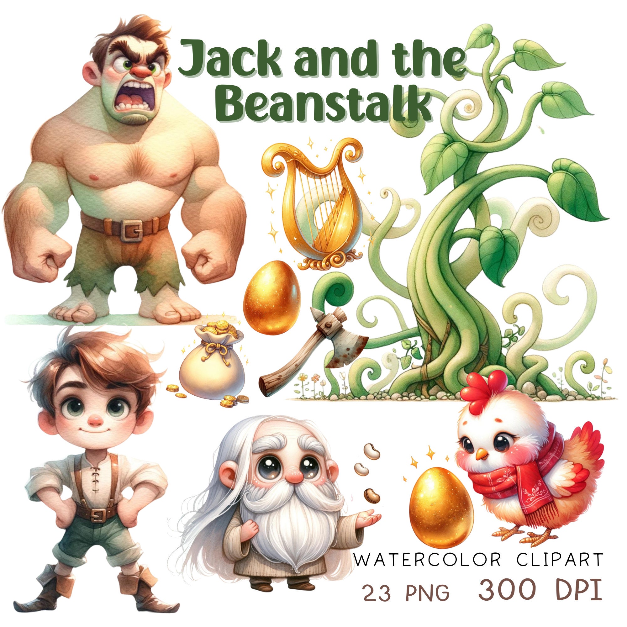 Jack and the Bean Stalk Book PNG Fairy Tale Clipart Story Time Jack and ...