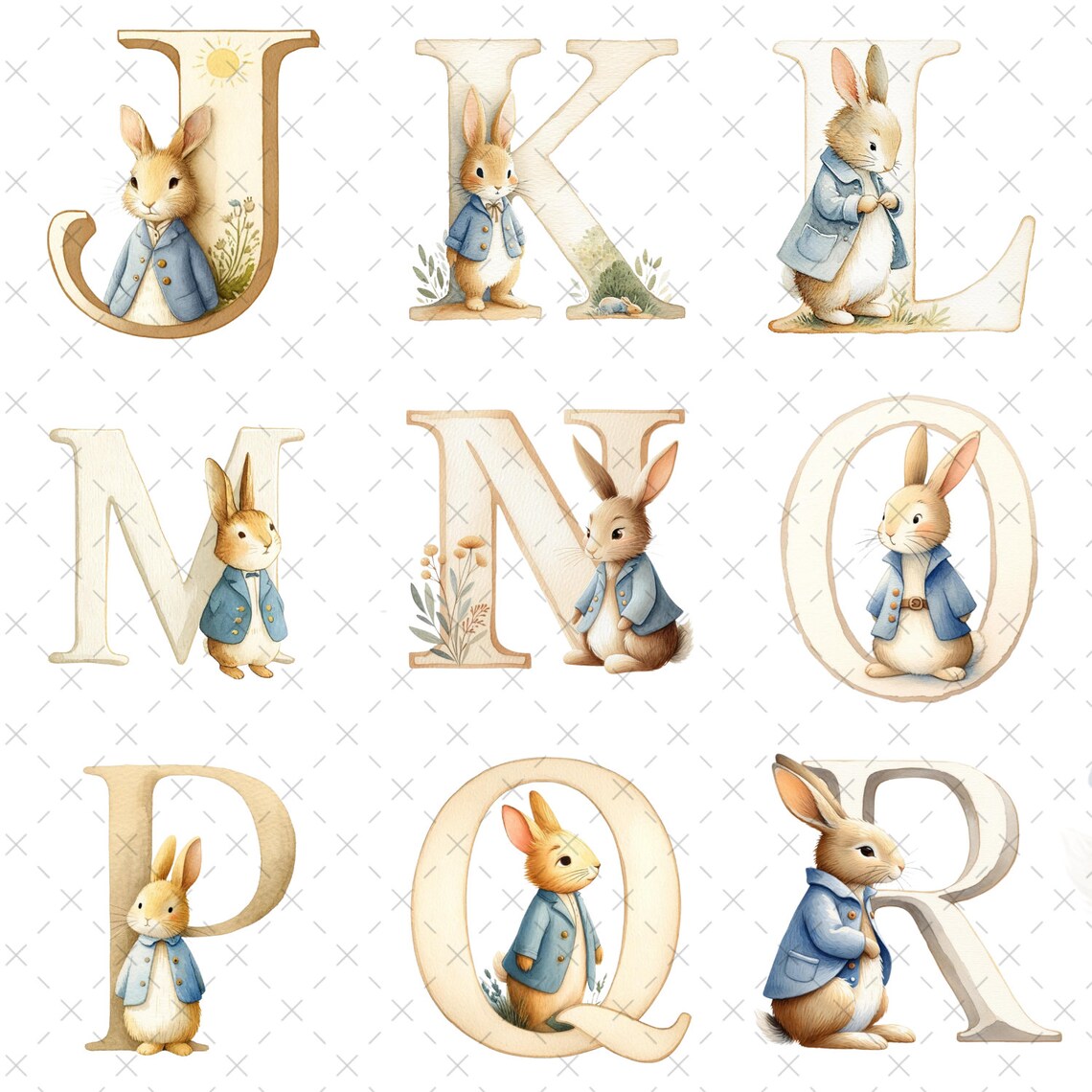 Peter Rabbit Alpabet Png Peter Rabbit Clipart Cute Bunny Letter Image ...
