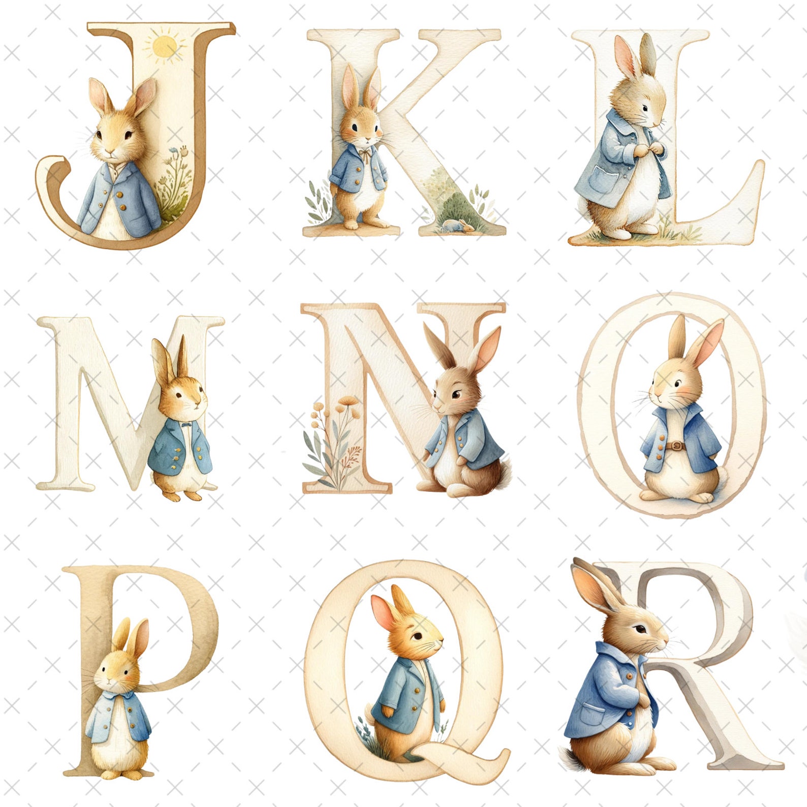 Peter Rabbit Alpabet Png Peter Rabbit Clipart Cute Bunny Letter Image ...