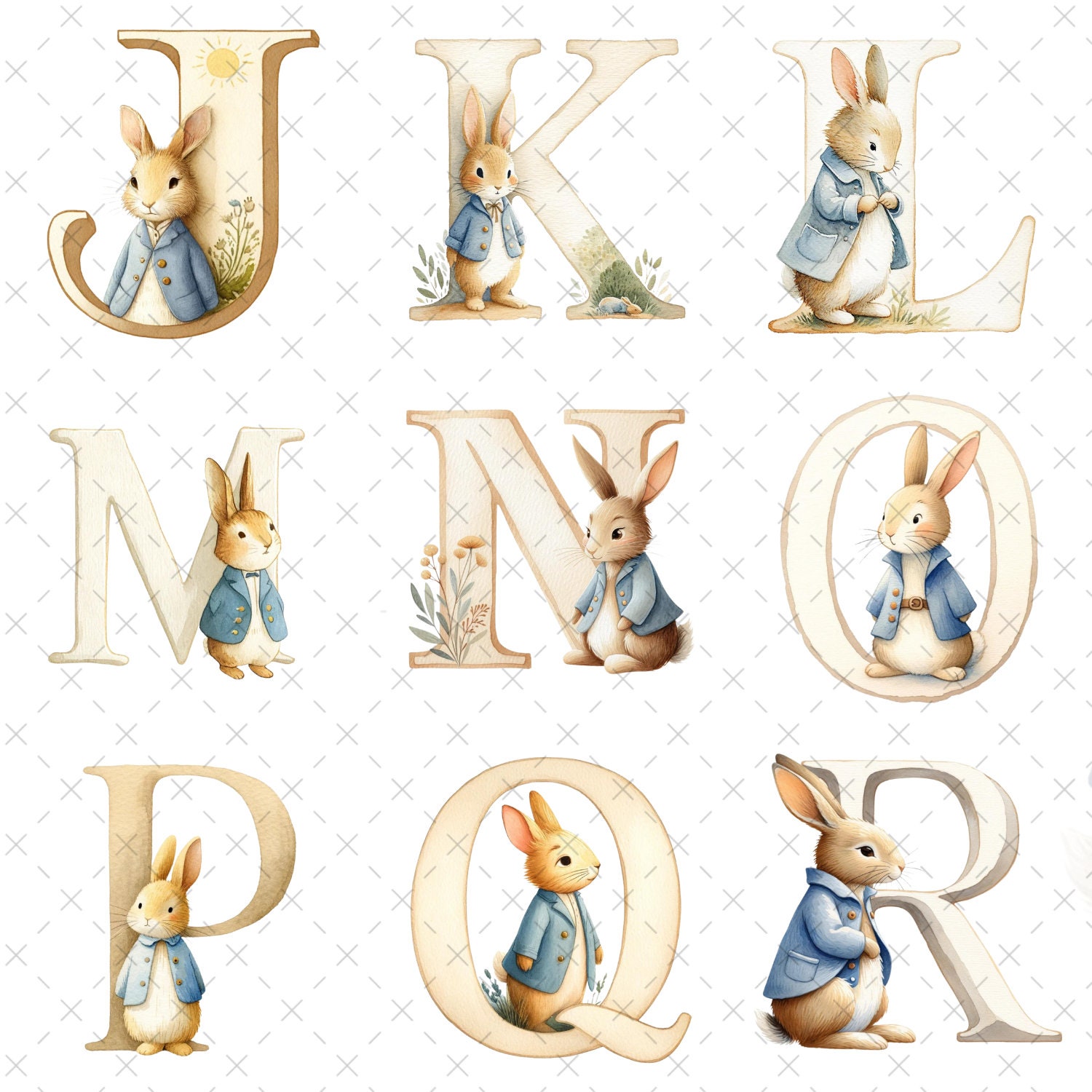 Peter Rabbit Alpabet Png Peter Rabbit Clipart Cute Bunny Letter Image ...