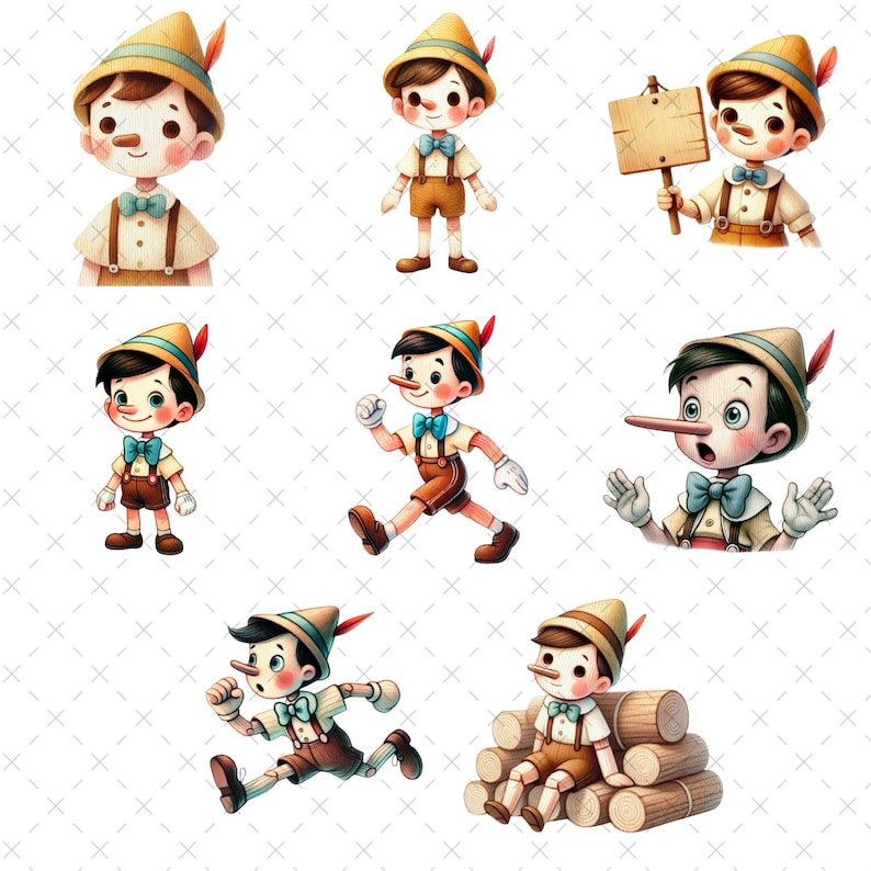 Pinocchio Clipart Pinocchio Print Pinocchio Watercolor PNG Pinocchio ...