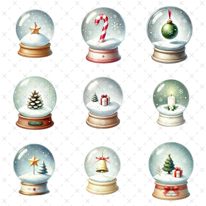 Snow Globe Clipart Christmas Snow Globe Png Holiday Image File Snow ...