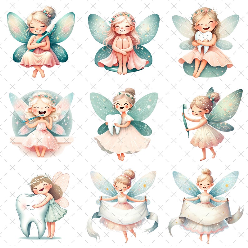 Tooth Fairy Clipart Watercolor Tooth Fairy PNG Tooth Fairy Clipart ...