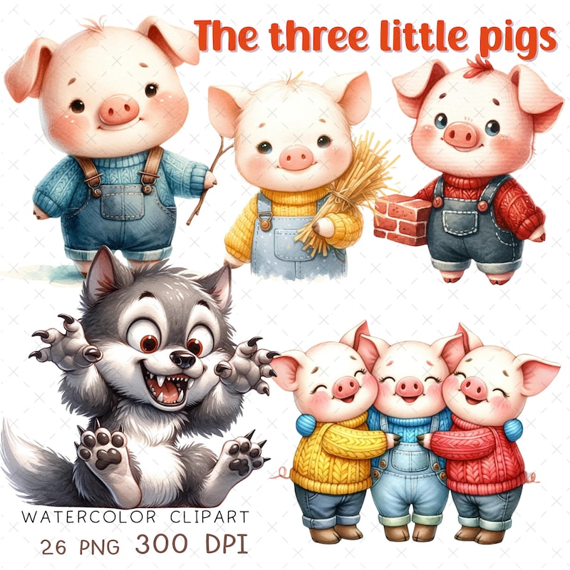Three Little Pigs - Etsy