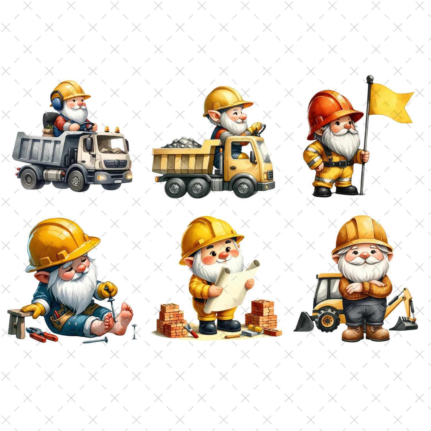 Construction Gnome Clipart Engineer Gnome PNG Gnome Sulimation ...