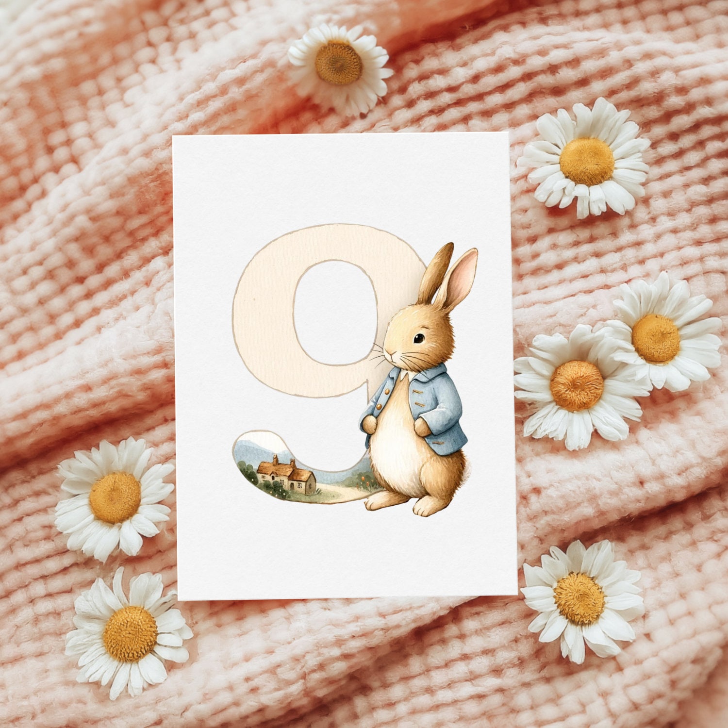 Peter Rabbit Alphabet Clipart, Watercolor Bunny Letters (PNG Digital ...
