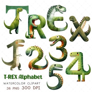 T-rex Alphabet Dinosour Clipart Dinosour Alphabet Image File Trex ...