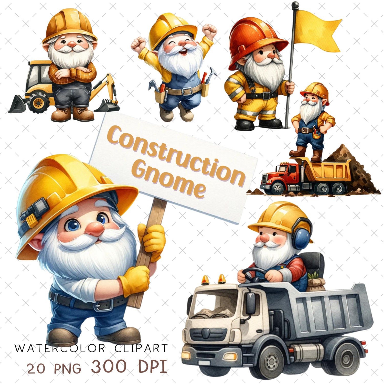 Construction Gnome Clipart Engineer Gnome PNG Gnome Sulimation ...