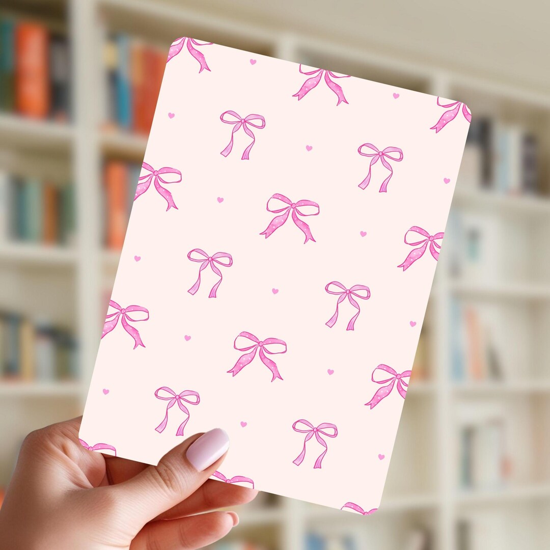 Pink Bow Kindle Inserts | Printable Templates (9 Sizes) | Kindle ...