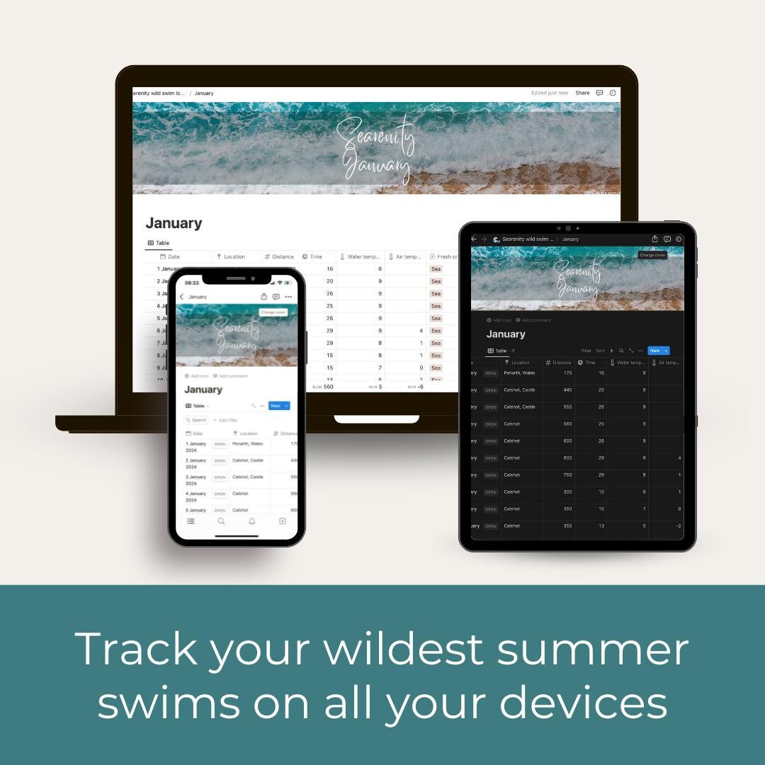Summer Season Wild Swim Log, 6 Months April to September Open Water ...