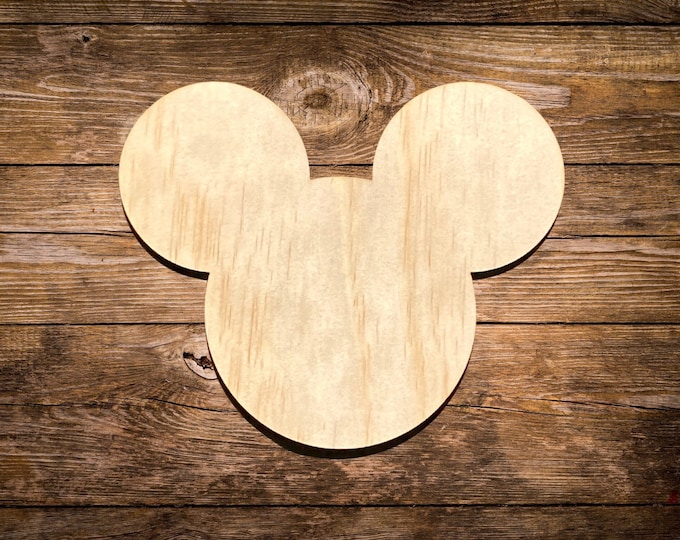 Fast Shipping Mickey Mouse Head Wood Cut Out Custom Choose Your Size ...