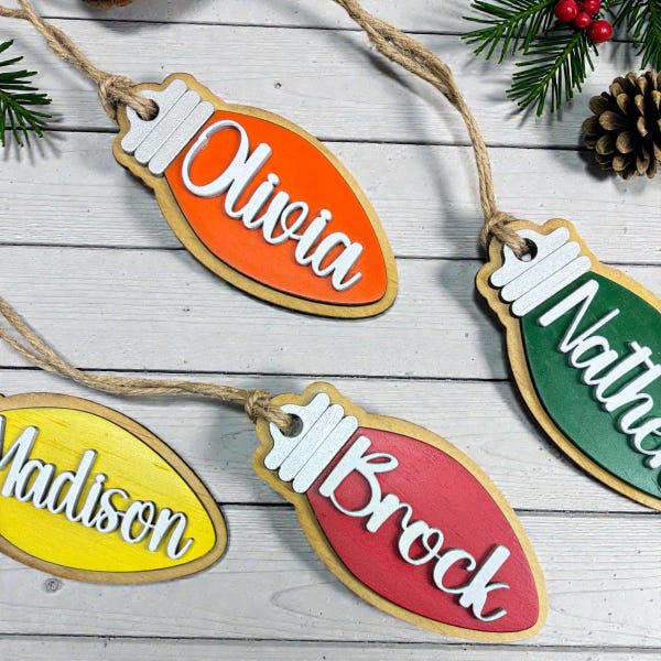 Bulb Name Tag - Etsy