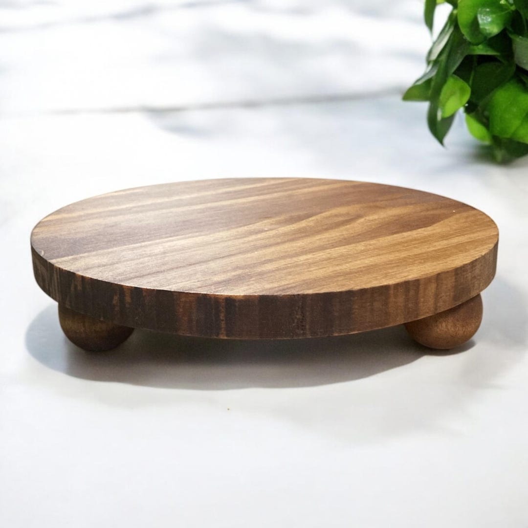 Solid Wood Riser Stand – Farmhouse Pedestal, Decorative Wood Risers ...