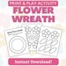 Printable Spring Activity Preschool Craft, Build a Flower Wreath ...