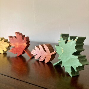 Wooden Leaves Rustic Fall Decorations Minimalist Fall Decor Tiered Tray ...