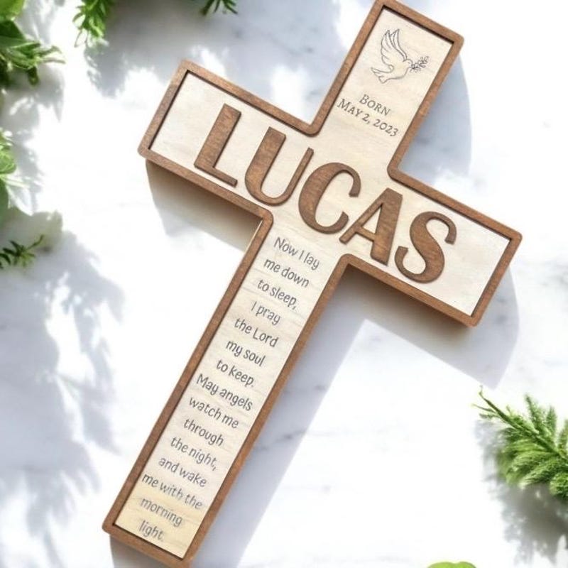 Wooden Wall Cross for Boy - Etsy