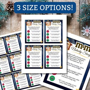 EDITABLE M&m's NATIVITY Story, Christmas Poem Handout, PRINTABLE ...