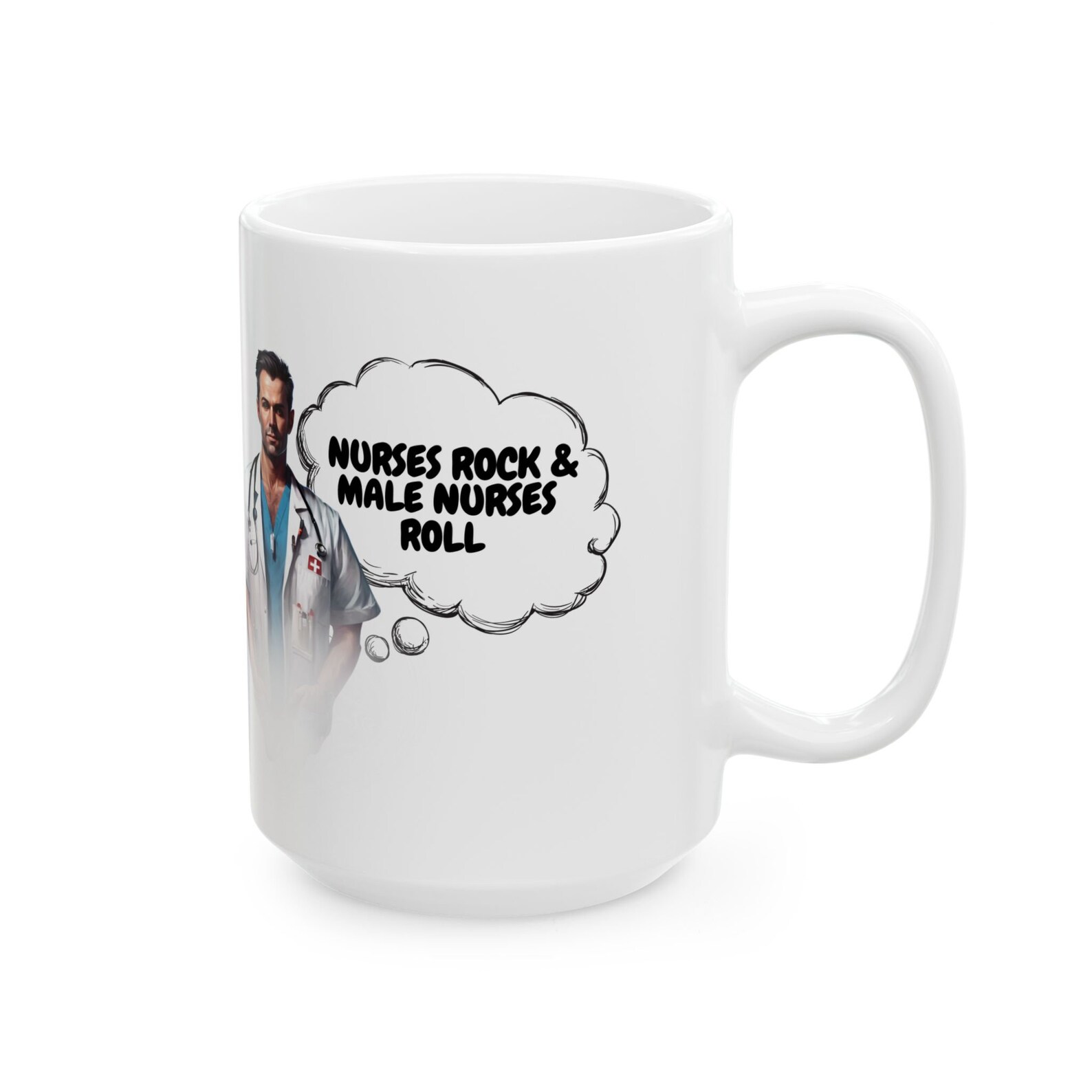 Nurses Rock and Male Nurses Roll | Nurse Themed Mug | Gift Idea for ...