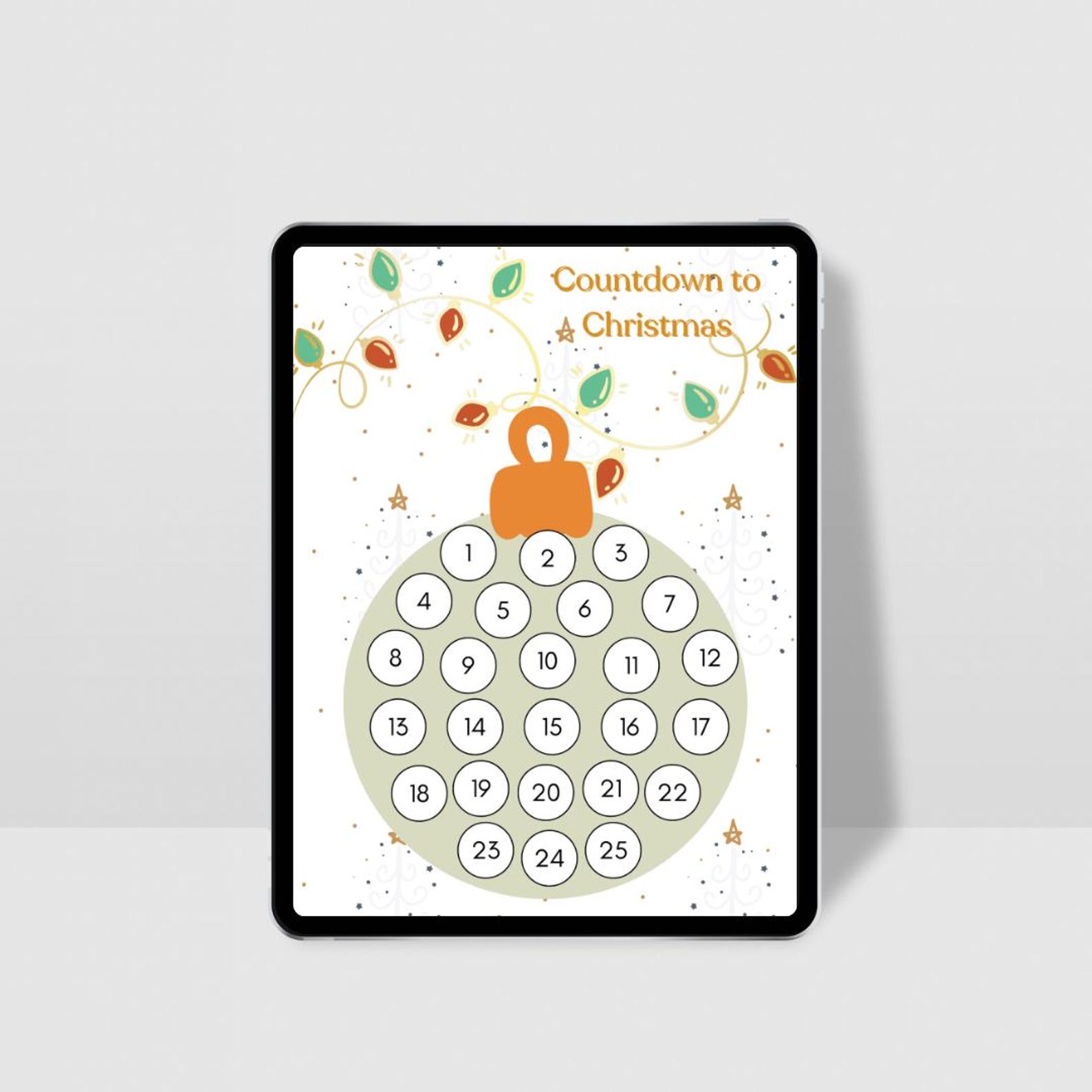Christmas Ornament Countdown Coloring Sheet (digital Download Print) 8 ...