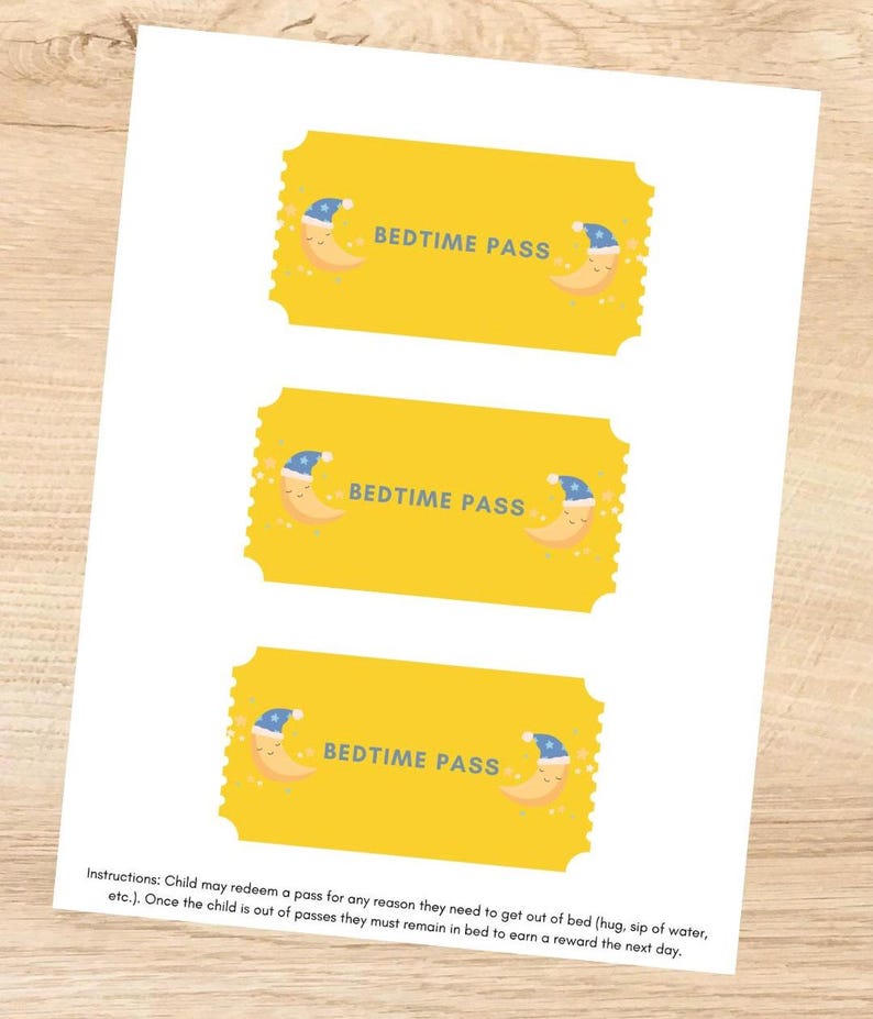 Bedtime Passes (digital Download Print) 8.5x11 - Etsy