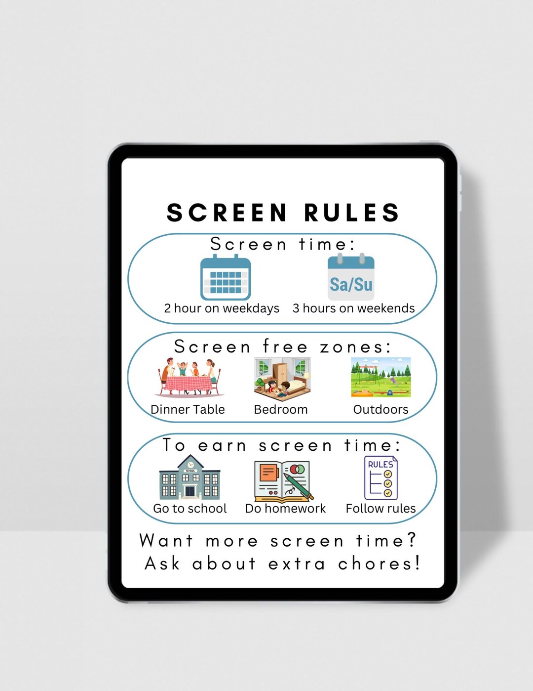 Screen Time Rules for Kids and Families (2 Hours Screen Time on ...