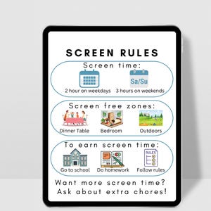 Screen Time Rules for Kids and Families (2 Hours Screen Time on Weekdays, 3 on Weekends ...