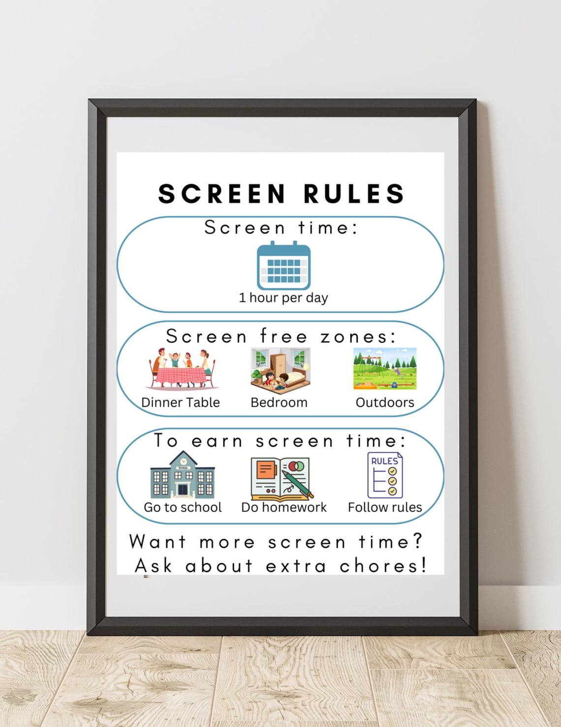 Screen Time Rules for Kids and Families | One Hour Screen Time per Day ...