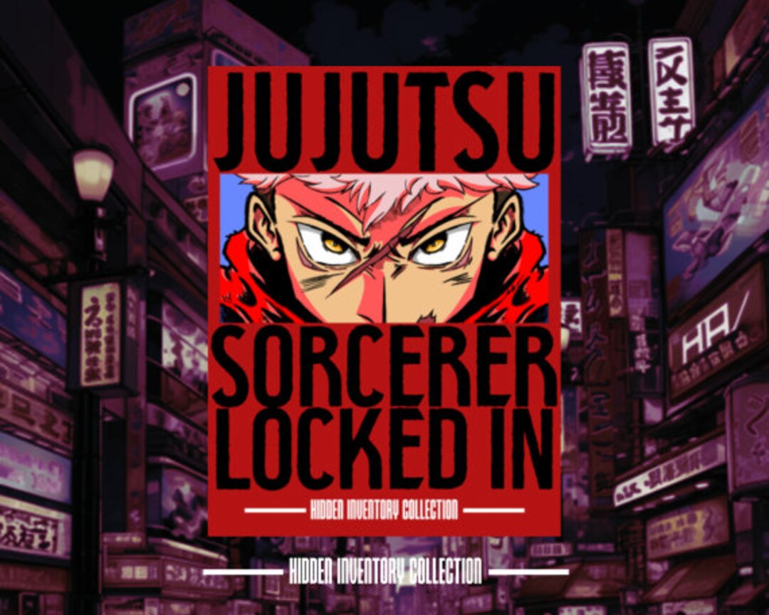 Sorcerer Yuji Itadori Shibuya Arc Print Jujutsu Kaisen Inspired Hidden ...