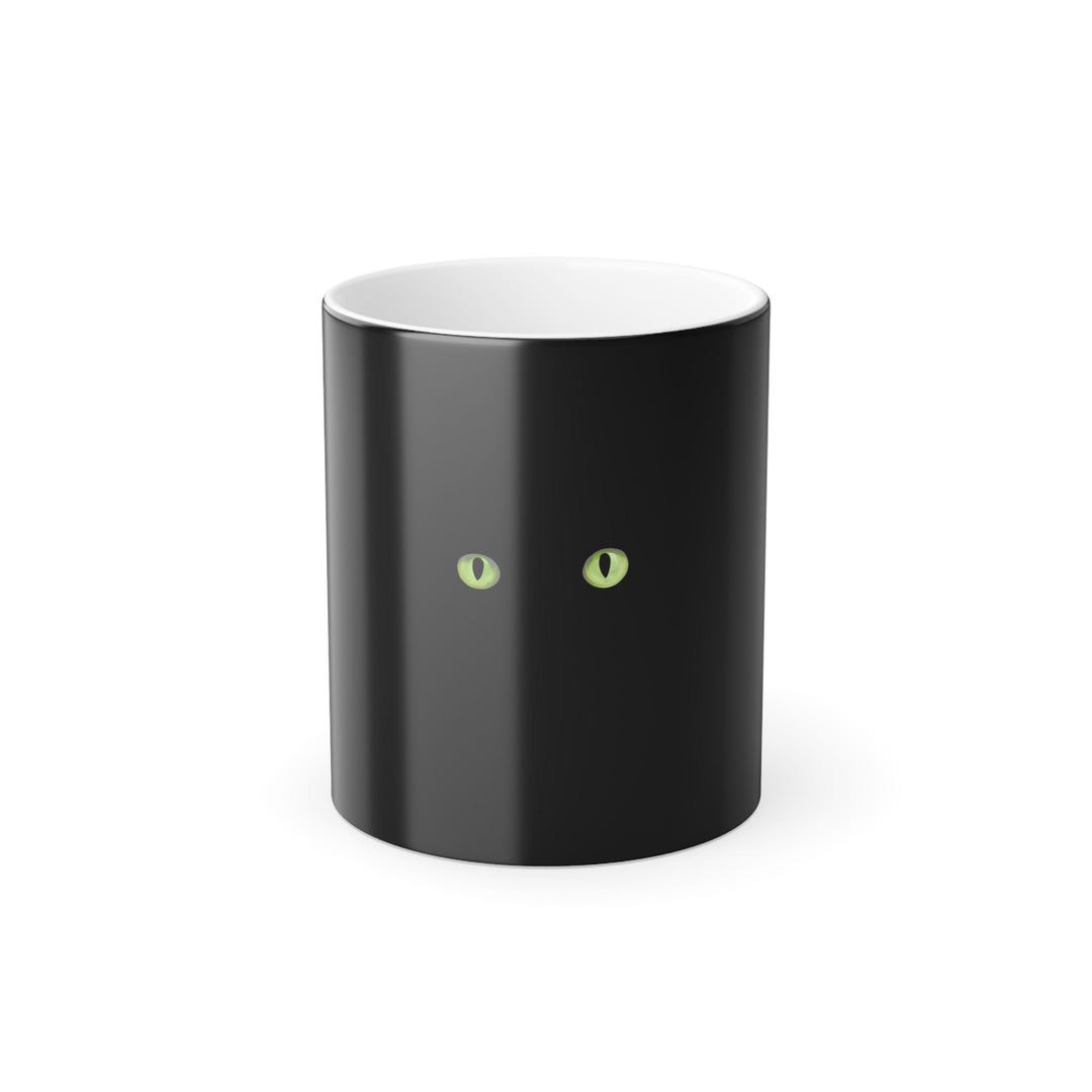 Color-changing Cat Eyes Coffee Mug: Heat Reveal Ceramic Cup - Etsy