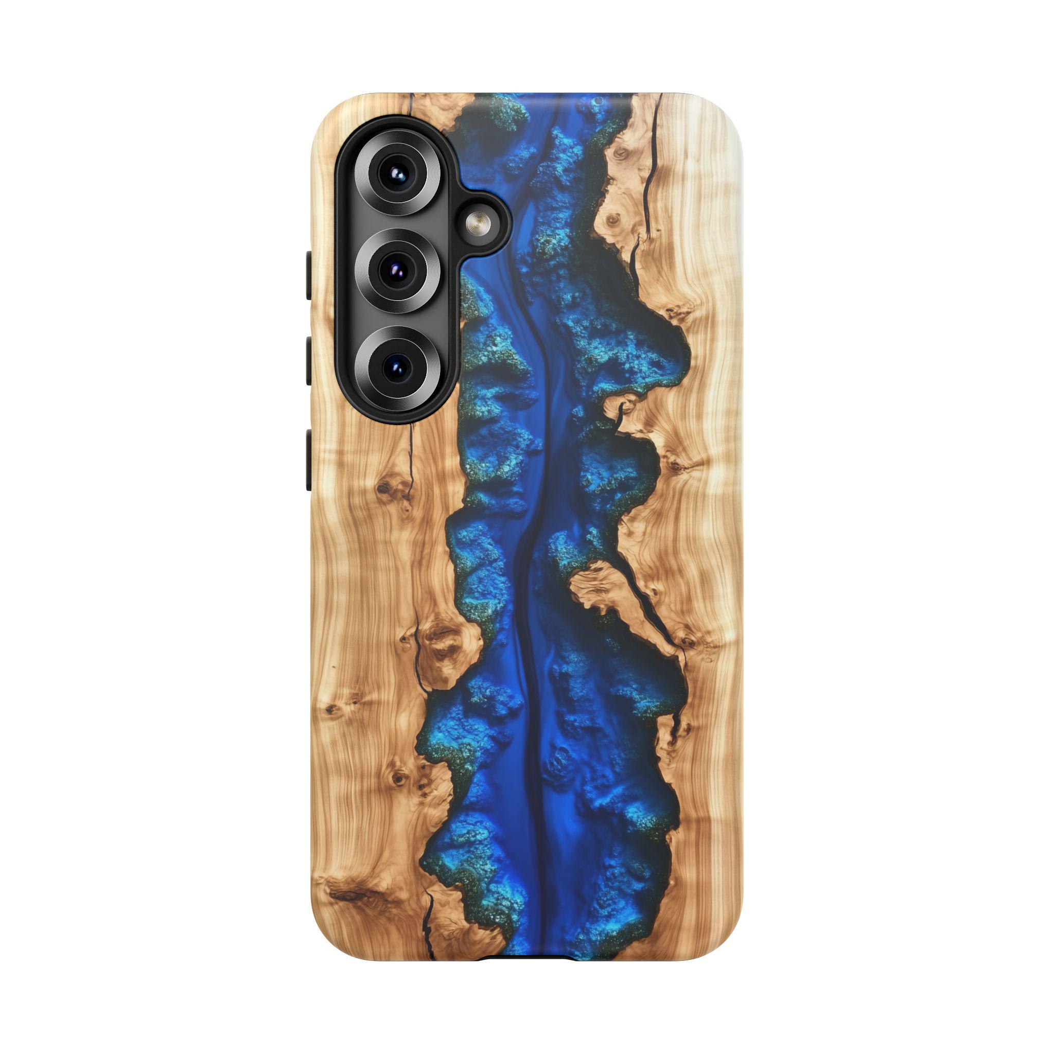 Hickory Wood Grains and Resin | Tough Polycarbonate Phone Case for ...