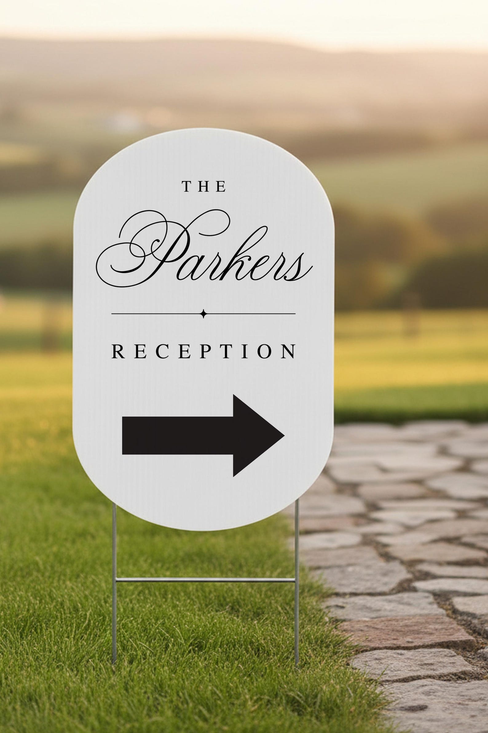 PRINTED Classic Collection Double-sided Wedding Yard Sign W/ Stake ...