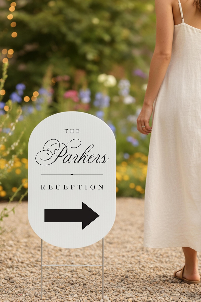 PRINTED Classic Collection Double-sided Wedding Yard Sign W/ Stake ...