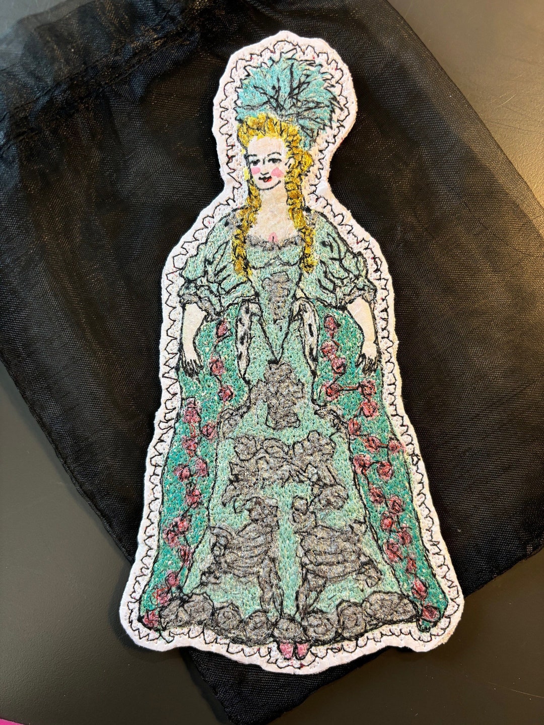 Marie Antoinette Flatsy Textile Art Doll, Ready to Hang or Stick to the ...