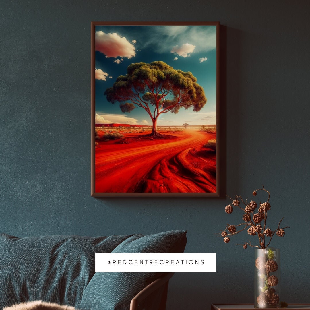 Outback Solitude Digital Poster for Desktop of Australian Red Desert ...