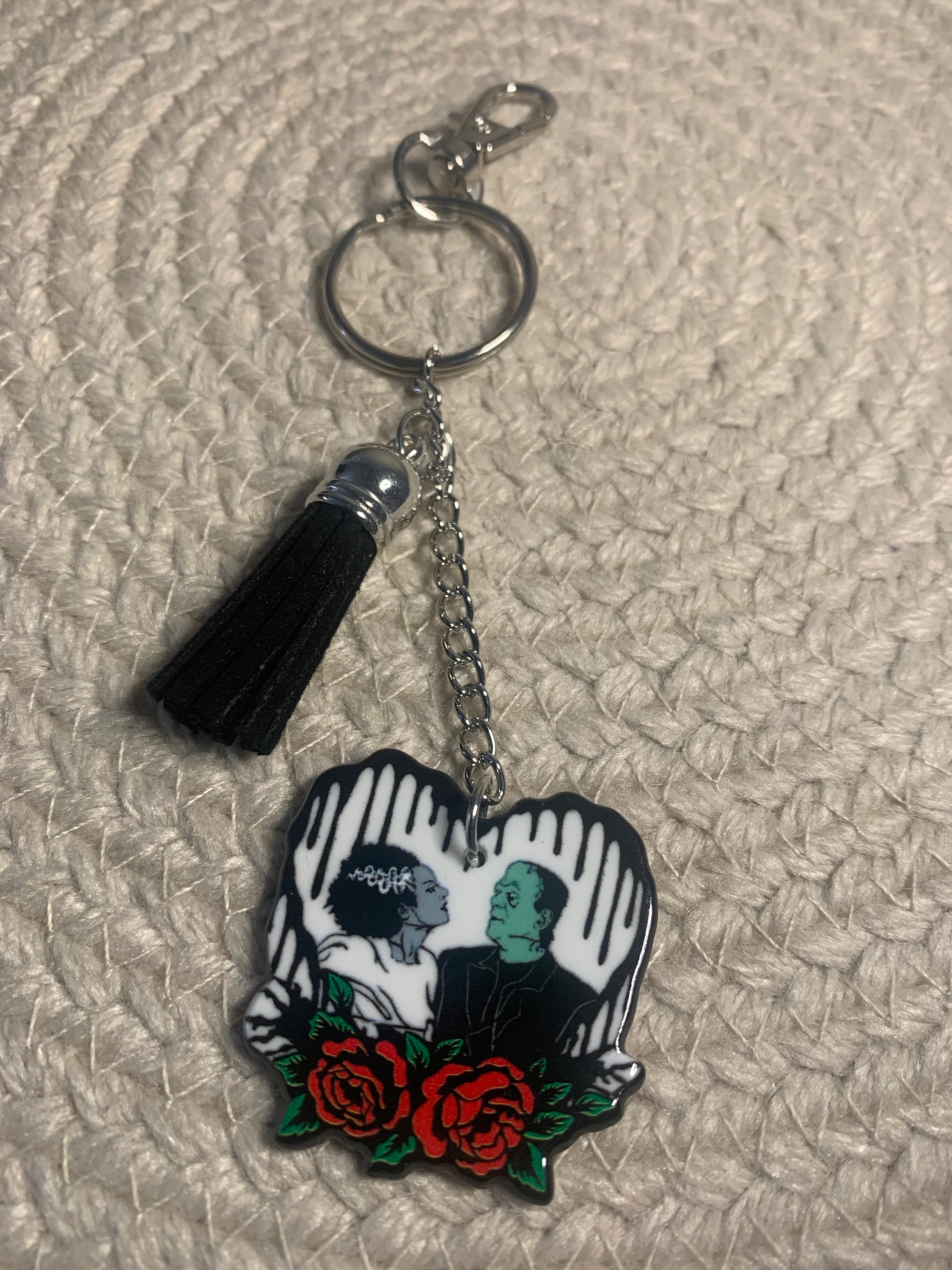 Best Couples in Horror Movies Keychains Frankenstein and His Bride ...