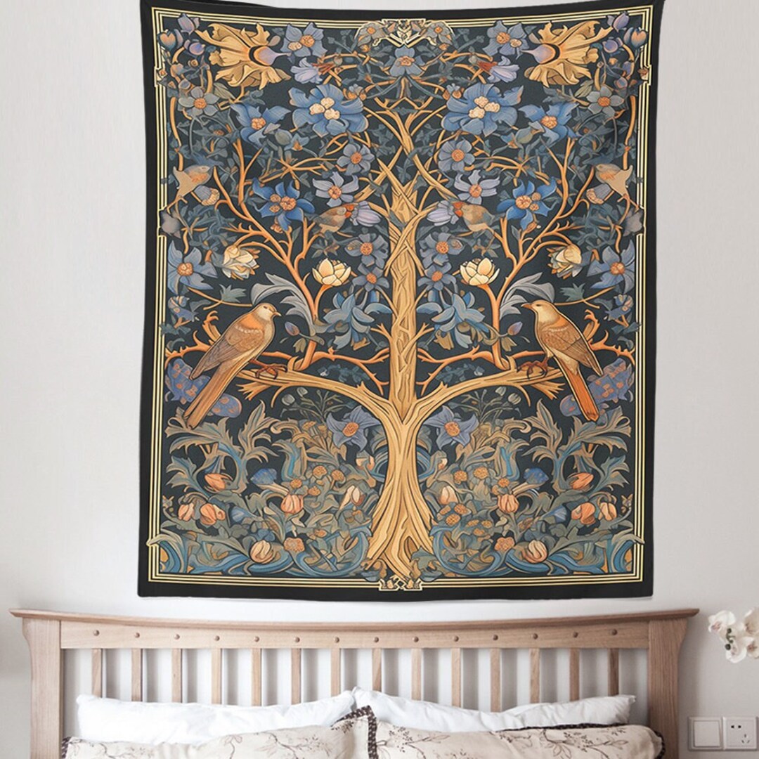 Mystery Tree Tapestry, Boho Tapestry, Bird Tapestry,art Wall Decor ...