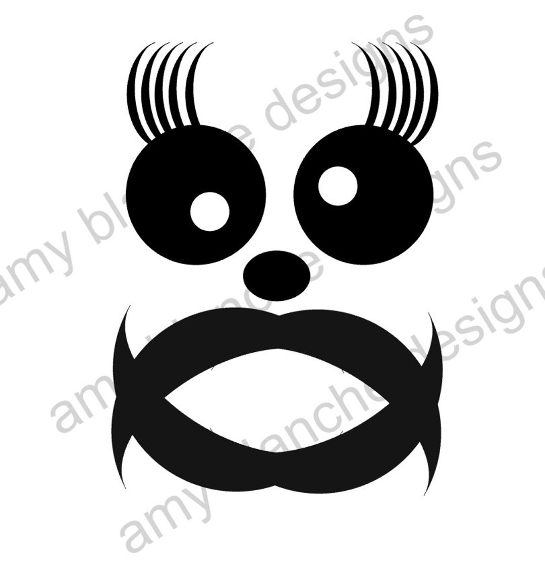 Wacky Funny Face SVG File - Etsy