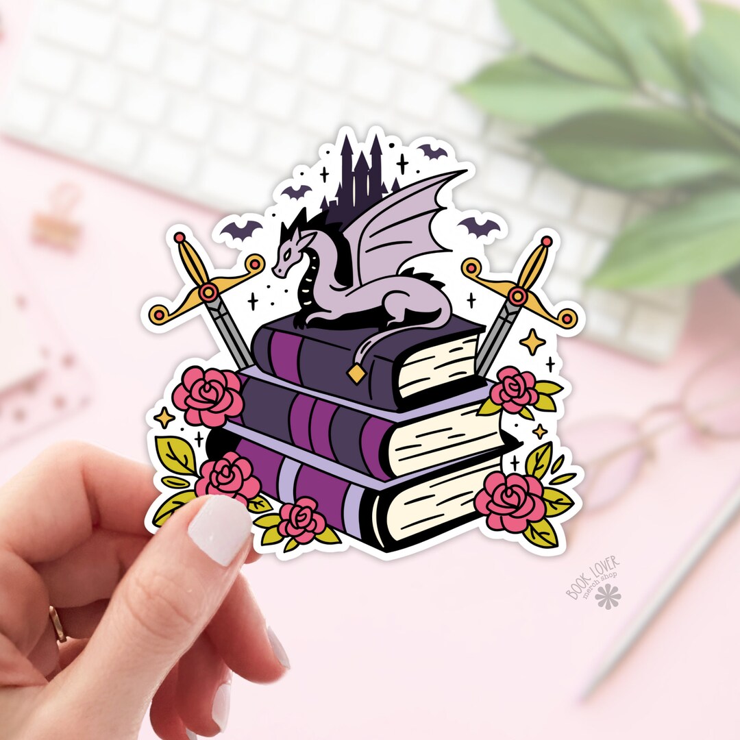 Fantasy Pile of Books Stickers / Bookish Stickers / Book Lover Gift ...