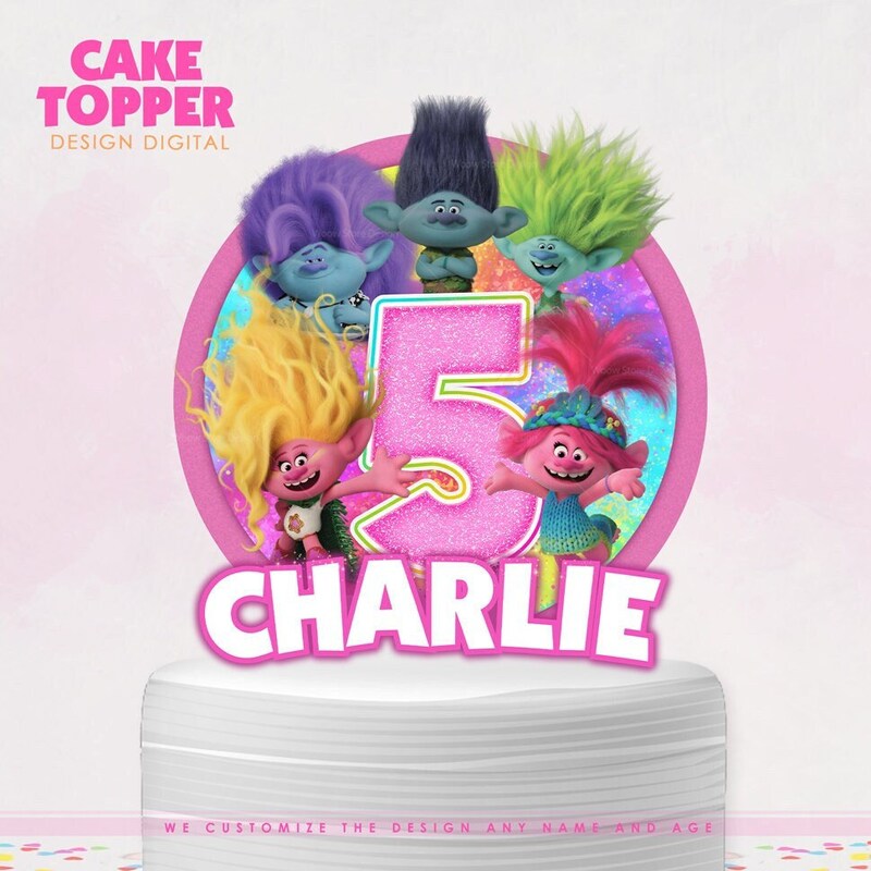 Trolls Cake Toppers - Etsy