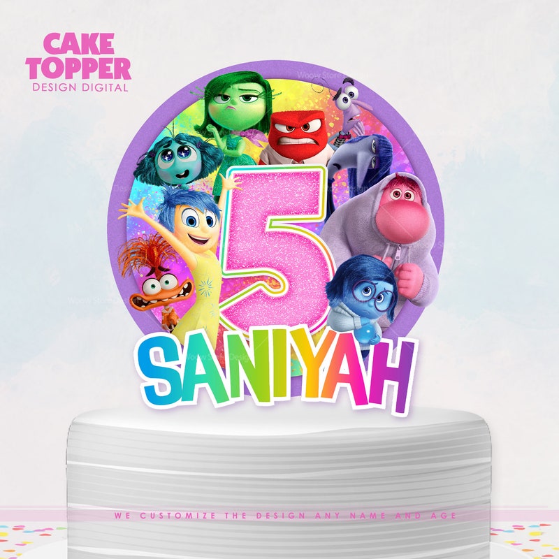 Inside Out 2 Cake Toppers - Etsy