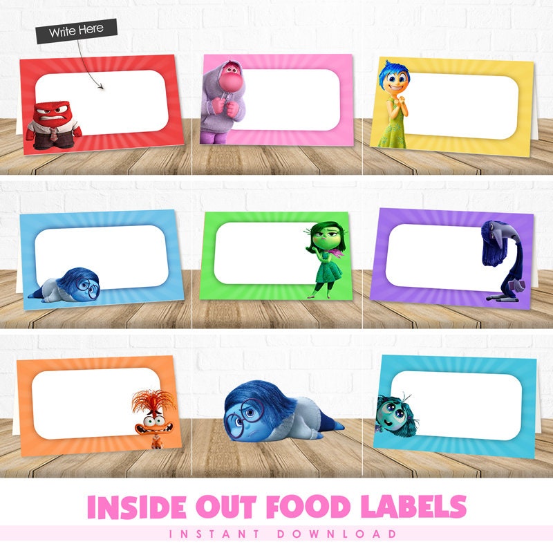 Inside Out Name Tags - Etsy