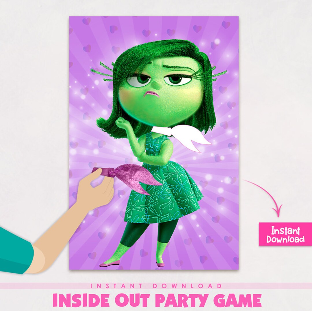 Inside Out Party Game: Pin the Scarf on Disgust - Printable Party ...