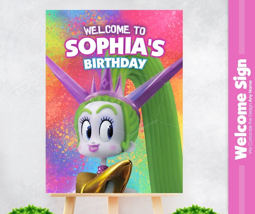 Trolls Velvet Welcome Sign, Trolls Birthday Party Decoration, Trolls ...