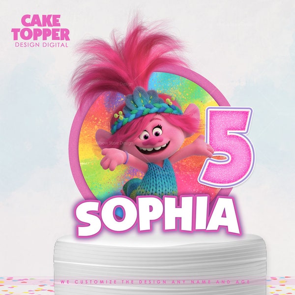Trolls Cake Toppers - Etsy