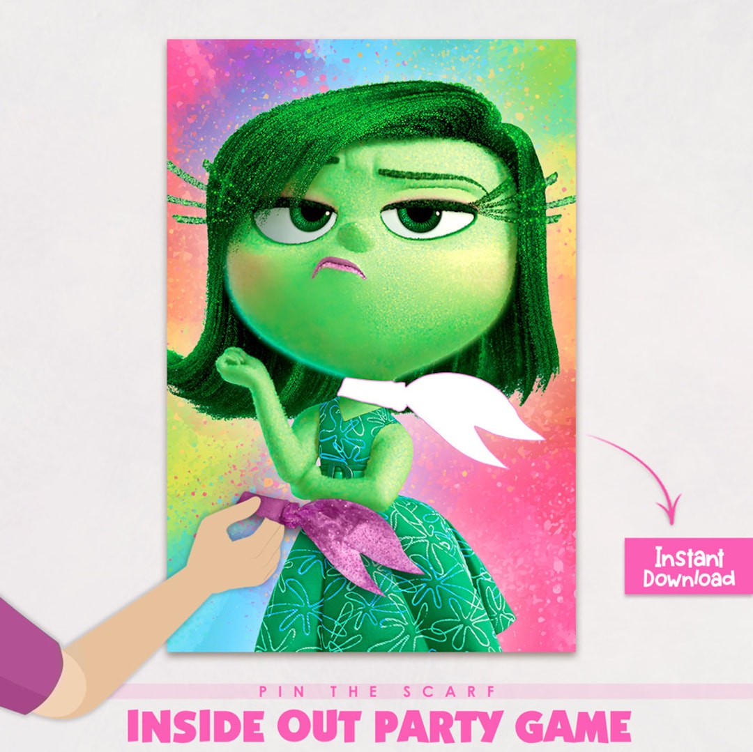 Pin the Scarf on Inside Out Disgust - Printable Inside Out 2 Poster ...